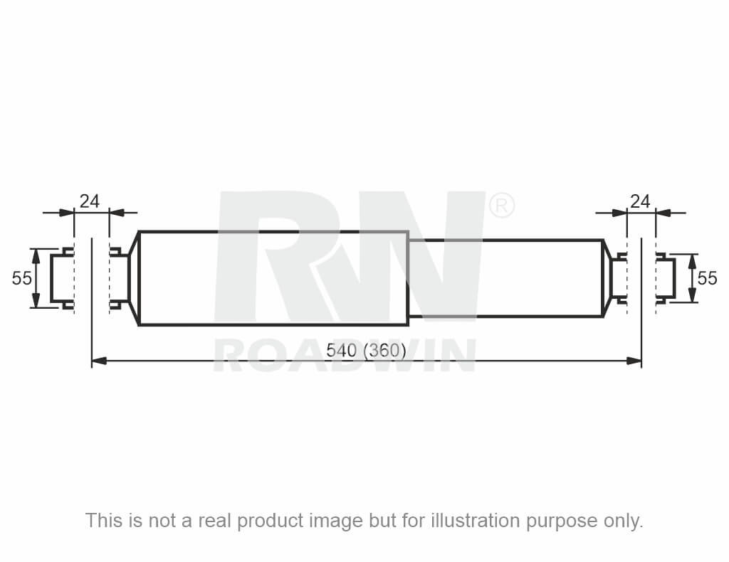 Shock absorber 360x540/24x55 (O/O) - Roadwin